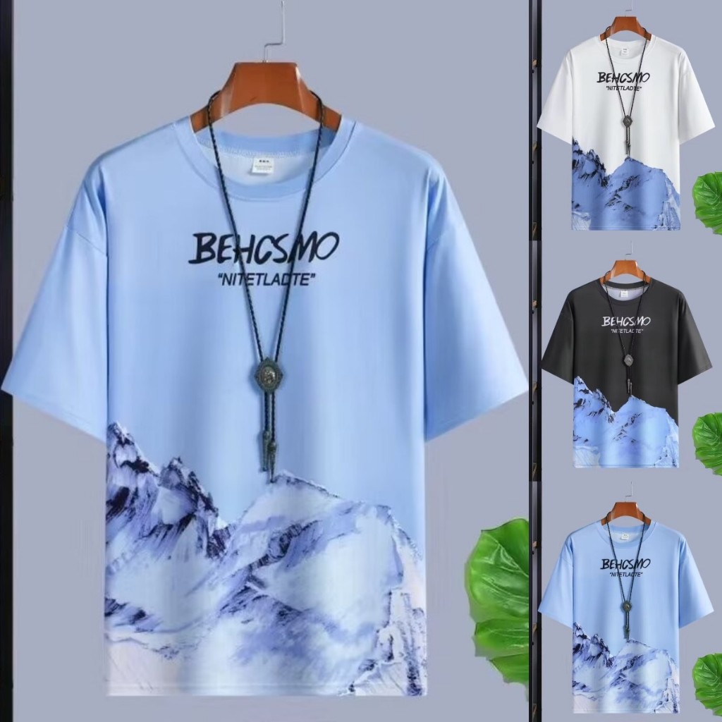 短袖T恤男【M-8XL】漸變色設計感冰絲短袖夏季薄款 大尺碼300斤可穿男女短袖上衣 透氣速乾t恤 半袖五分袖打底衫休閒 | 蝦皮購物