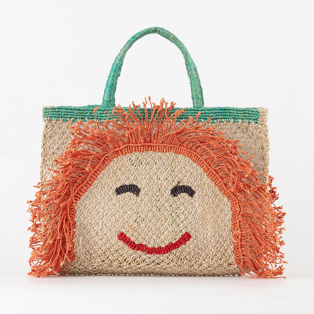 【The Jacksons】愛笑的茉莉手工草編包/S｜MISS MOLLY 編織包-Aqua&Peach | 蝦皮購物