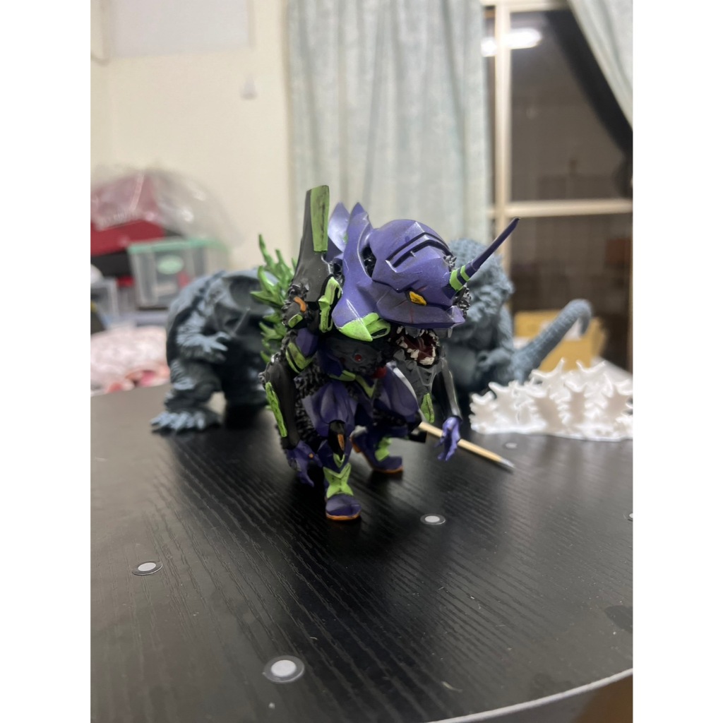 哥吉拉X初號機 G覺醒形態 Q版 上色版 非 X PLUS 自掃 素體 景品 3D列印 辦公室小物 擺件 公仔 | 蝦皮購物