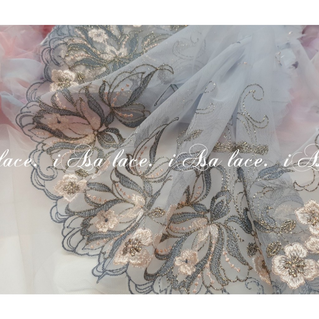 《iAsa愛莎の》手作材料 精品彩繡網紗刺繡花邊金銀閃閃蕾絲輔料DIY娃衣旗袍內衣裝飾 | 蝦皮購物