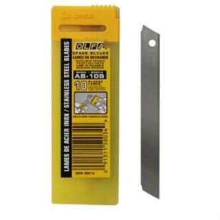 【King PLAZA】OLFA 不鏽鋼 美工刀片 10片 AB-10S 折斷式刀片 刀片收納盒 小型美工刀片 | 蝦皮購物