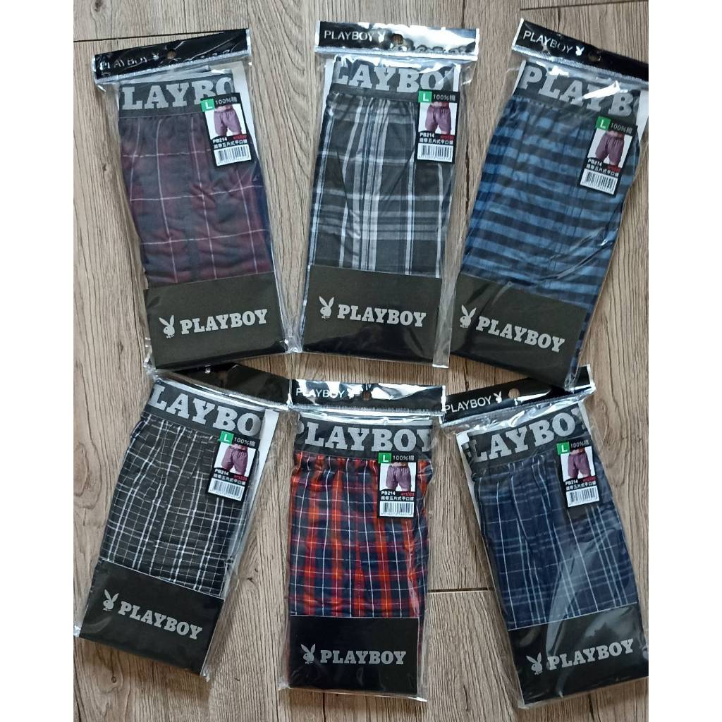 PLAY BOY 無彈性五片式剪裁PB-214內褲 平口褲 四角褲 新款超值優惠🥳請留意:褲頭鬆緊帶顏色隨時在變動喔！ | 蝦皮購物