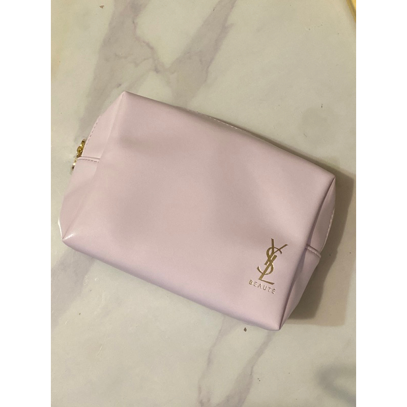全新 YSL 聖羅蘭 稀有色 慾望巴黎淺紫 絕美 浪漫 粉紫色化妝包 手拿包 收納包 錢包 改造包 置物包 | 蝦皮購物