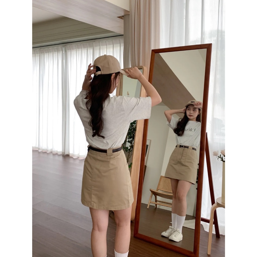 『WooL.Homing』H051-穿過都會愛!!附皮帶挺版短裙-S-L | 蝦皮購物