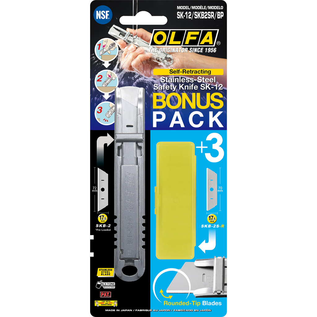 OLFA新型全不鏽鋼安全工作刀SK-12型 不鏽鋼安全工作刀 美工刀 | 蝦皮購物