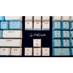 [電競][鍵盤] POJUN[波軍] PJ04 機械鍵盤 黑底 藍白風 有線-USB [POJUN] | 蝦皮購物