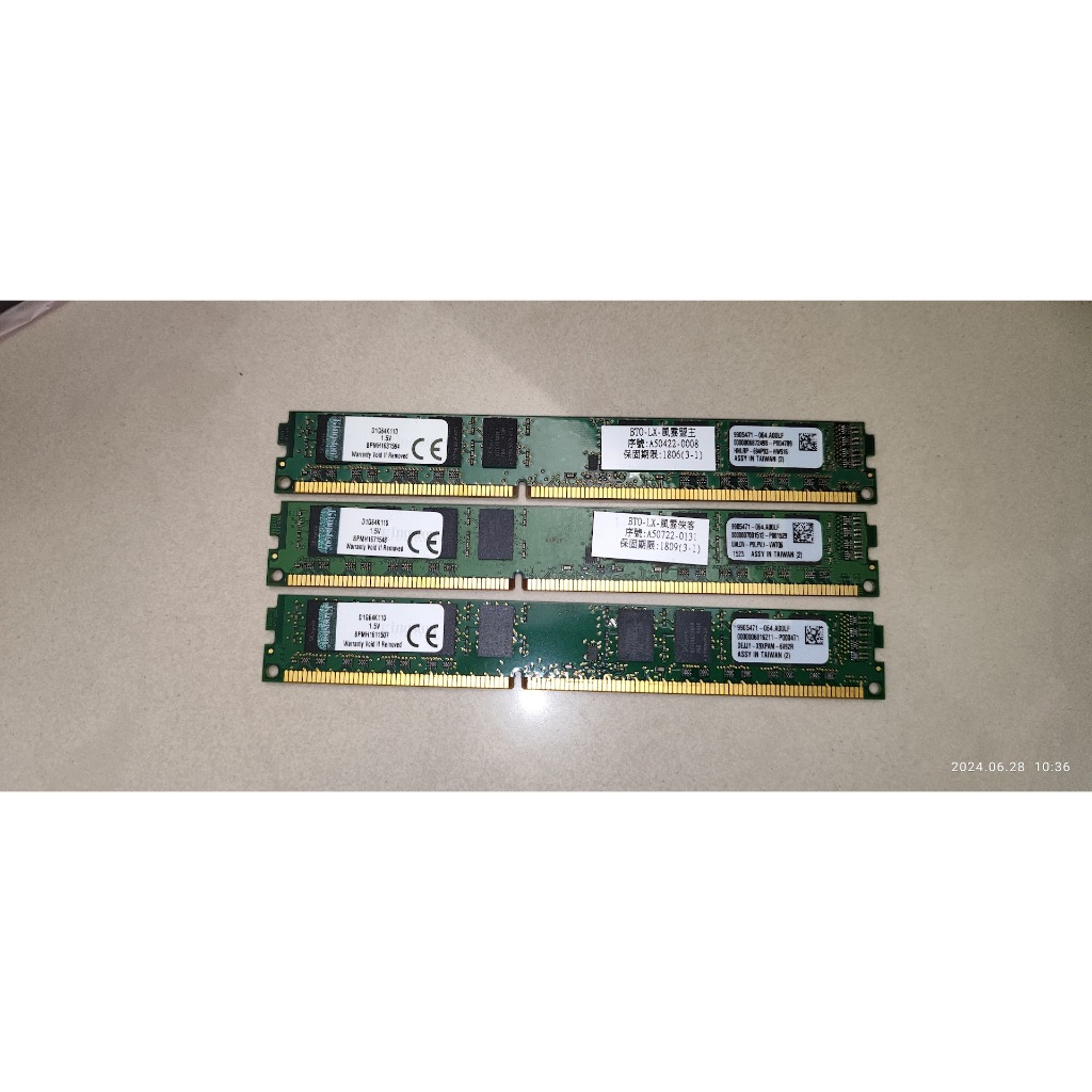 原廠換回 全新 金士頓 DDR3 1600 8G D1G64K11 | 蝦皮購物