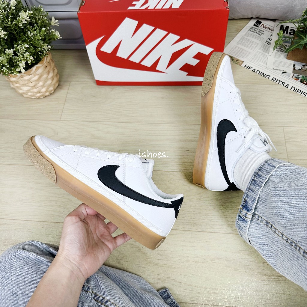 現貨 iShoes正品 Nike Court Legacy 女鞋 白 黑 皮革 膠底 流行 休閒鞋 DH3161-109 | 蝦皮購物