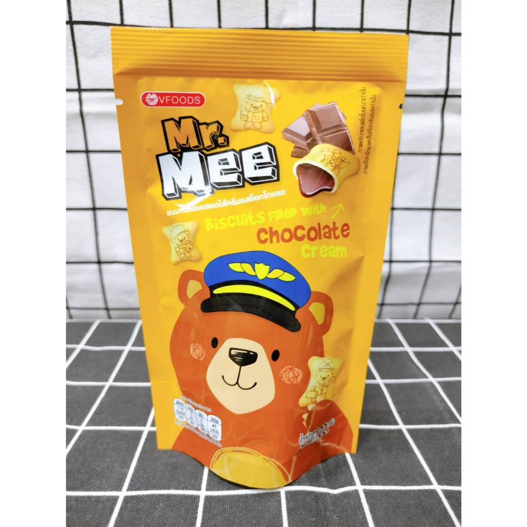 [梨花院]泰國 Mr.Mee Teddy 爆漿小蜜熊餅乾 巧克力 牛奶 草莓 22g 包 小蜜熊 餅乾 夾心餅 小熊餅乾 | 蝦皮購物