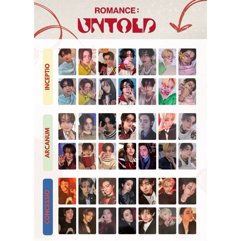 現貨 ENHYPEN ROMANCE:UNTOLD 專輯 小卡 專卡 羲承 綜星 Jake 成訓 善禹 禎元 Niki | 蝦皮購物
