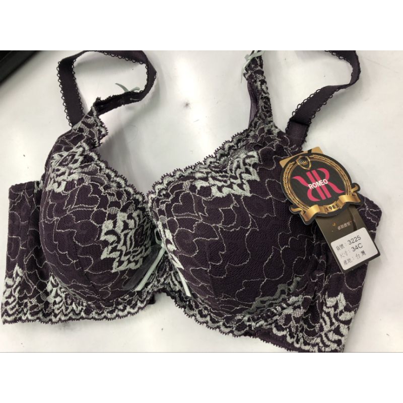 台灣高斜邊調整型華麗刺繡內衣$100，32B，32c，34B,34C,36B | 蝦皮購物
