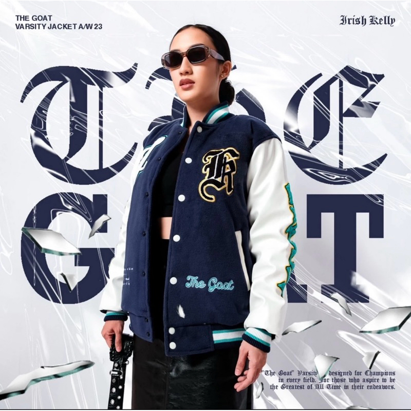 Irish Kelly THE GOAT Varsity Jacket | Jaket Varsity | 蝦皮購物