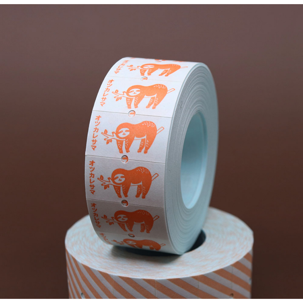 【午後文房具】36 Sublo日本全新標籤機貼紙 弱黏性 樹懶 辛苦了 ラベラーシール 手帳好朋友 | 蝦皮購物