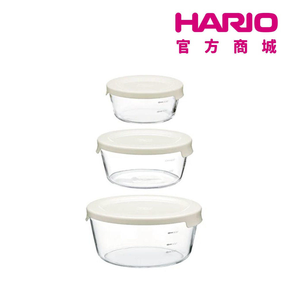 【HARIO】圓形保鮮盒3入組 保鮮碗 攪拌碗 料理碗 MST-3018-OW/R 【HARIO官方商城】 | 蝦皮購物