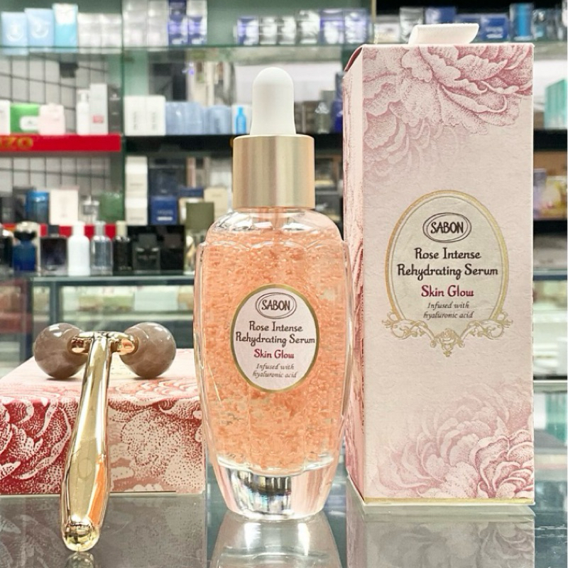 SABON 大馬士革玫瑰光透精華液50ml+贈滾輪專櫃公司貨保存期限2027年2月 玻尿酸 玫瑰凝萃晶球 sabon | 蝦皮購物