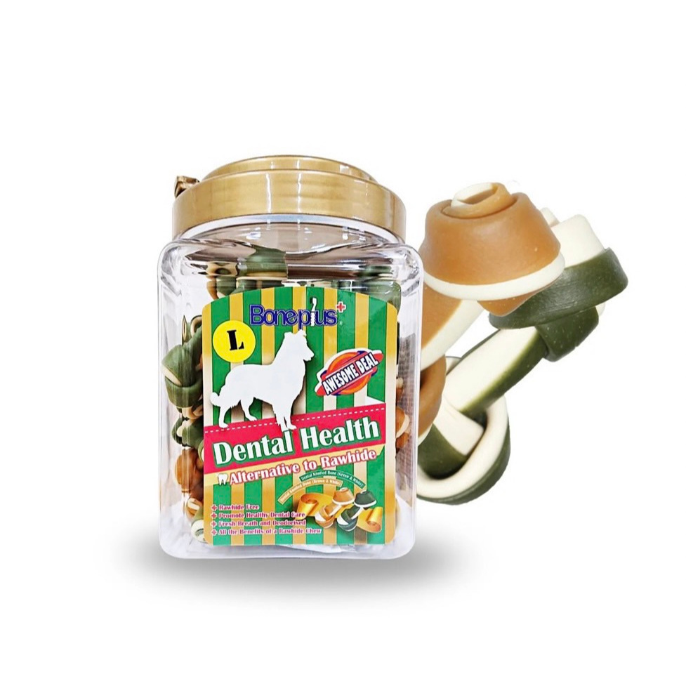 BONE PLUS 綜合雙色潔牙骨結 1100g / 700g 桶裝 SS號/S號/M號/L號《XinWei》 | 蝦皮購物