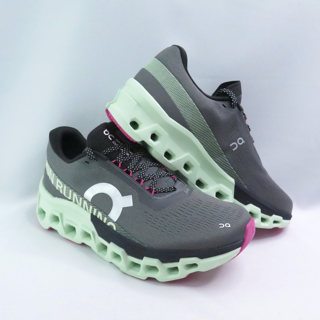 On 瑞士昂跑 3ME10122541 Cloudmonster 2 男 路跑鞋 瀝青灰/青豆綠 | 蝦皮購物