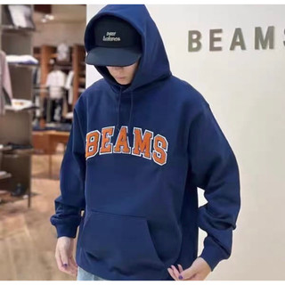 日單正品BEAMS HOODIE 厚款 毛圈 植絨字母款 潮流 秋冬新款連帽 帽T 街頭 | 蝦皮購物