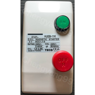 東元 TECO HUEB-11K 電磁接觸器 電磁開關附殼附押扣 | 蝦皮購物