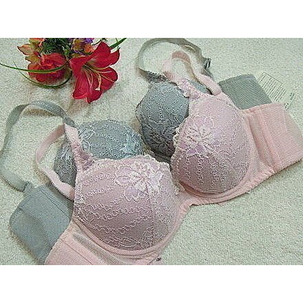 《華歌爾~SAVVY》~莎薇~蕾絲繡花內衣【AB4368】~70B,70C,75C~淡粉,淡灰~另有褲子搭 | 蝦皮購物