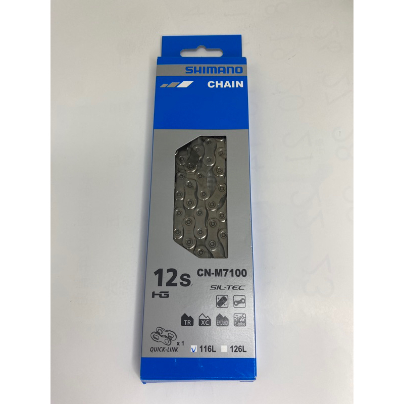 SHIMANO SLX CN-M7100 12速登山車鏈條 含快扣 116目 | 蝦皮購物