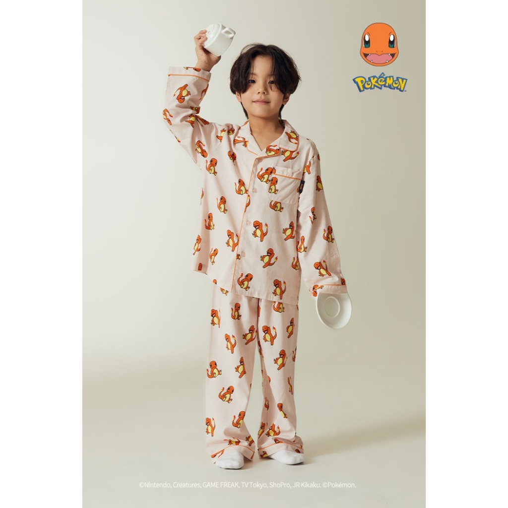 【zz韓國代購🇰🇷】 🔥新增新款🔥 SPAO x 寶可夢 睡衣 睡褲 套裝 拖鞋 神奇寶貝 皮卡丘 兒童睡衣 | 蝦皮購物