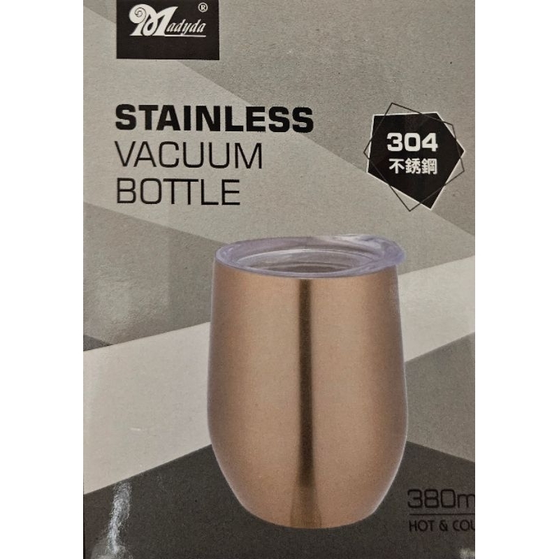 [全新] stainless 美迪達 304 不鏽鋼 真空 休閒杯 380ml 香檳金 | 蝦皮購物