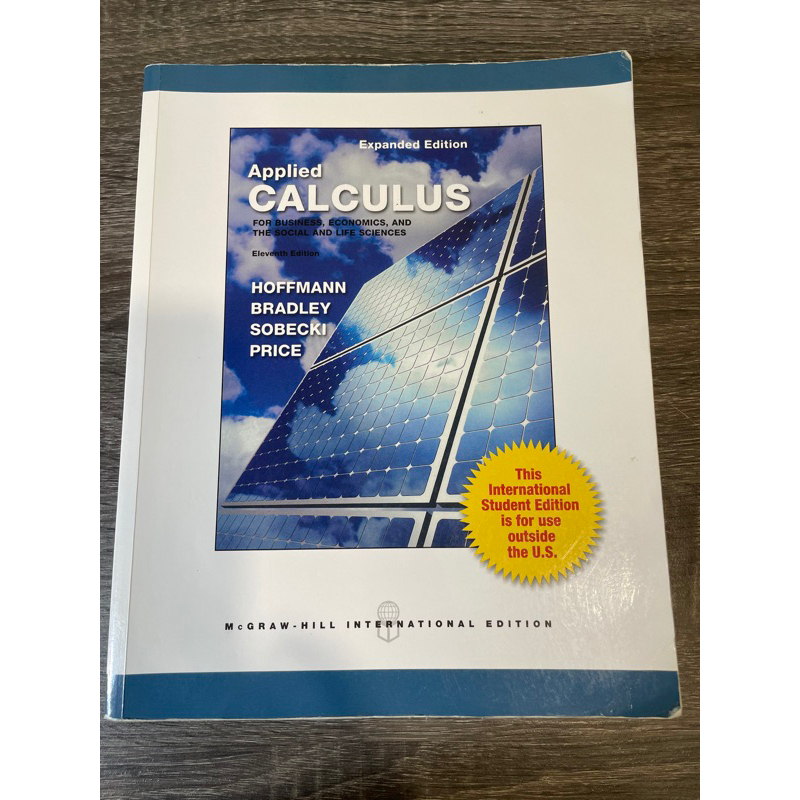 九成新 商用微積分 聊聊優惠價Hoffmann Applied Calculus 11e 11版 | 蝦皮購物