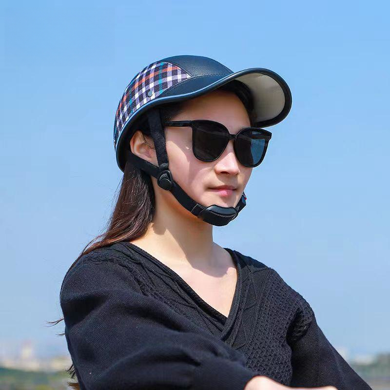 機車 安全帽 摩托車 頭盔 防護帽 簡易 輕便 安全 鴨舌帽 舒適 透氣 防曬 男女同款 半罩式 安全帽 | 蝦皮購物