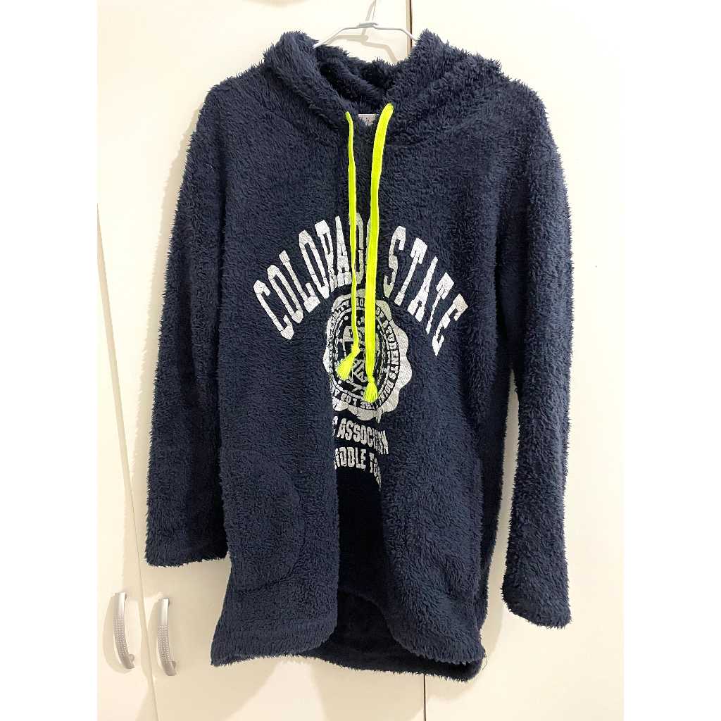 挖掘生活 Life｜螢光跳色 Y2K 長版上衣 毛巾布材質 超暖 有口袋 | 蝦皮購物