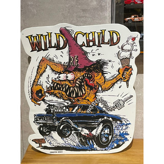 RAT FINK Ed Roth 設計角色 WILD CHILD 立體鐵牌 MOONEYES Hot Rod 美式文化 | 蝦皮購物