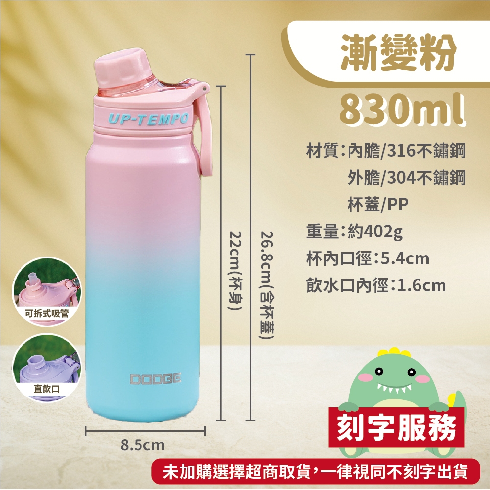 DODGE 316不鏽鋼保溫杯 大容量水壺 Tritan漸層水壺 保溫瓶運動水壺 保溫壺 水壺 雙飲水壺 直飲水壺 | 蝦皮購物