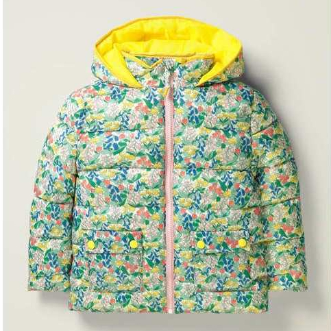 胖爸比超人在美國 │英國高質感童裝 Boden 小花 防潑水 鋪棉 冬季外套 女童 童裝 3-4Y | 蝦皮購物