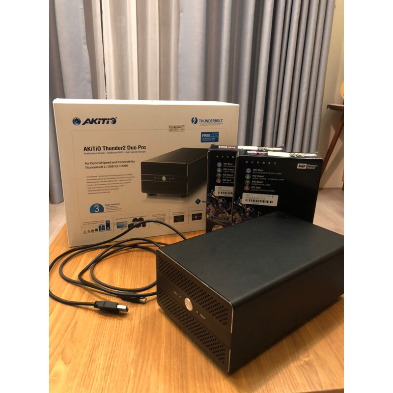 AKiTiO 雷霆雙劍 Thunder2 Duo Pro 3.5吋 硬碟外接盒 RAID陣列 NAS | 蝦皮購物