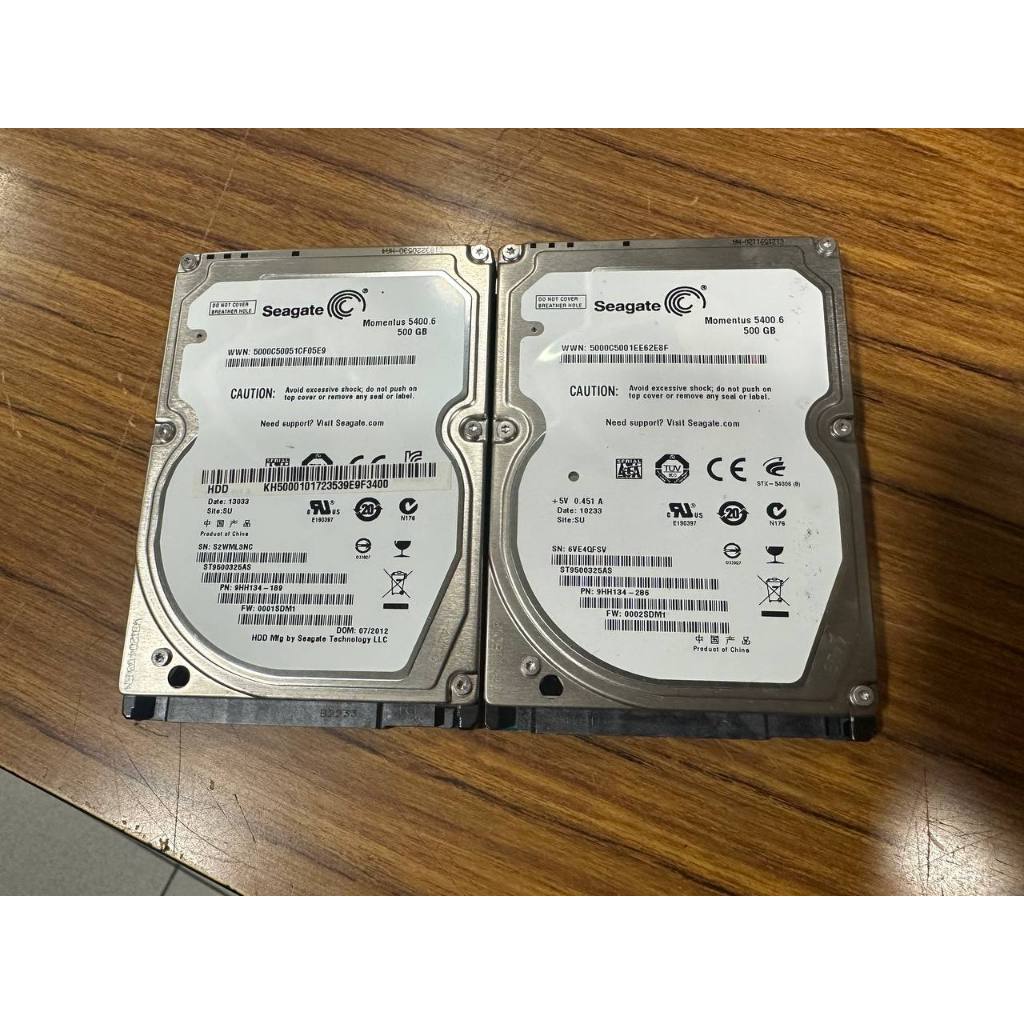 點子電腦-北投 中古良品 Seagate 2.5吋 9mm 500G 筆電用 硬碟 250元/顆 | 蝦皮購物
