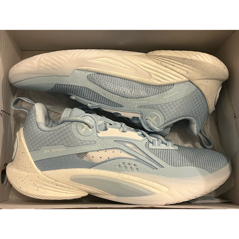 李寧 閃擊10 冰河藍 SPEED TEN 䨻 LI-NING us9.5 | 蝦皮購物