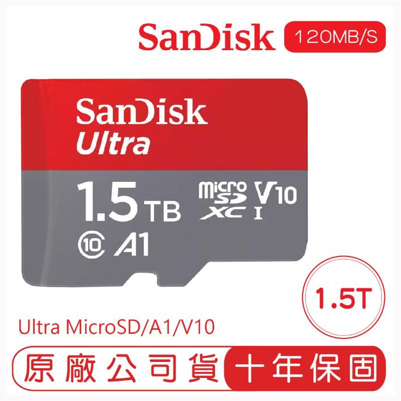 【SanDisk】ULTRA MicroSD 150MB/S UHS-I C10 A1 記憶卡 1.5T | 蝦皮購物