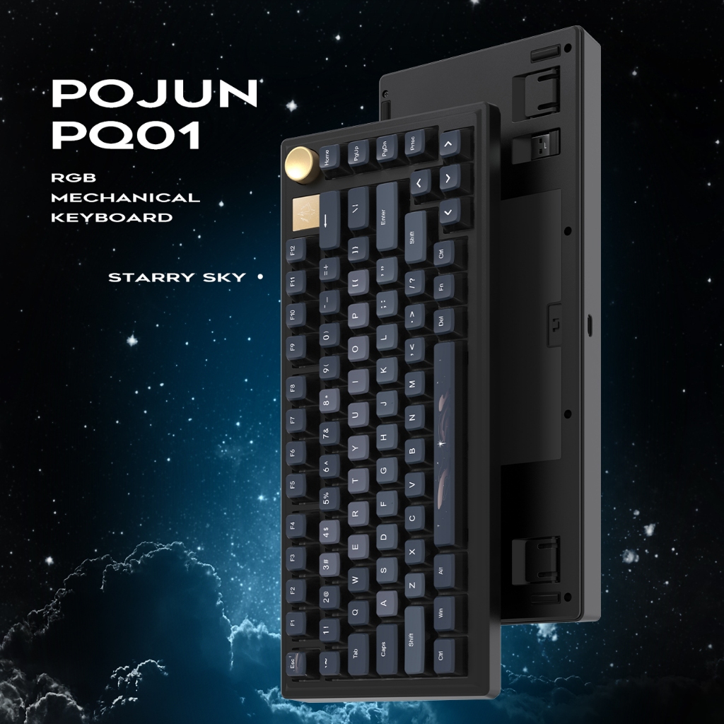 【POJUN PQ01】無線鍵盤 機械鍵盤 電競鍵盤 機械式鍵盤 鍵盤 藍芽鍵盤 注音鍵盤 靜音鍵盤 75%鍵盤 茶軸 | 蝦皮購物