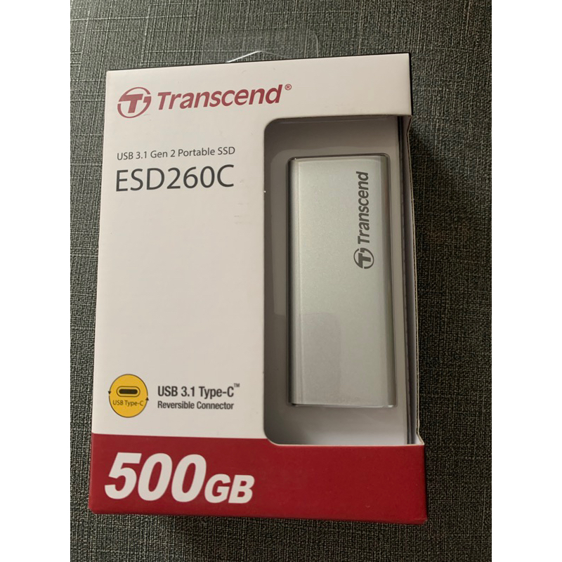 全新【Transcend 創見】ESD260C 500GB USB3.1/Type C 雙介面行動固態硬碟 - 晶燦銀 | 蝦皮購物
