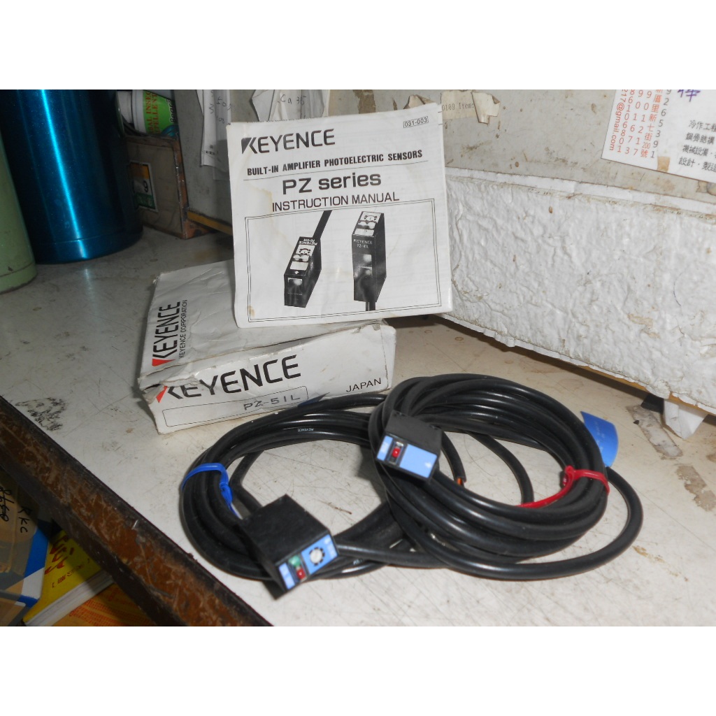 KEYENCE 對射光電 NPN PZ-51L 矩形 光透過型 纜線型 內建放大器光電感測器 (D2) | 蝦皮購物