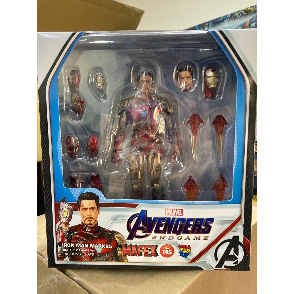 全新現貨 代理版 MAFEX NO.195 漫威 鋼鐵人 MK85 MARK85 戰損版 終局之戰 可動完成品 | 蝦皮購物