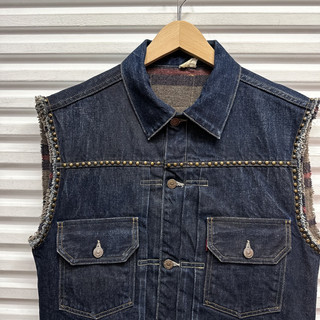 《OPMM》-[Levi’s Vintage Clothing]Studded Denim Vest LVC 丹寧 背心 | 蝦皮購物