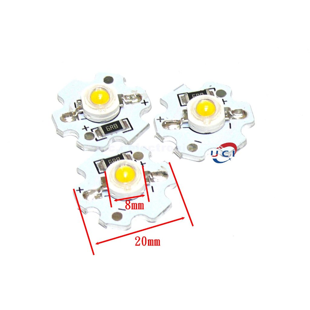 【UCI電子】(D-26) 1w流明5V高亮貼片 LED燈珠 六角梅花板 大功率led光源帶鋁基板燈珠 | 蝦皮購物