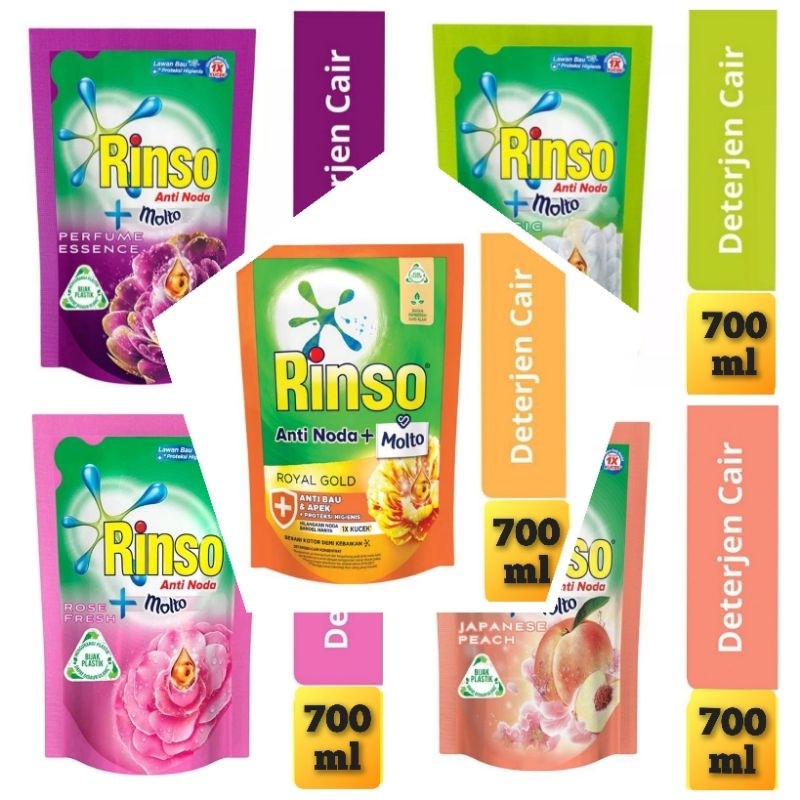 RINSO ANEKA SABUN RINSO CAIR ANTI NODA+MOLTO 700ml | 蝦皮購物
