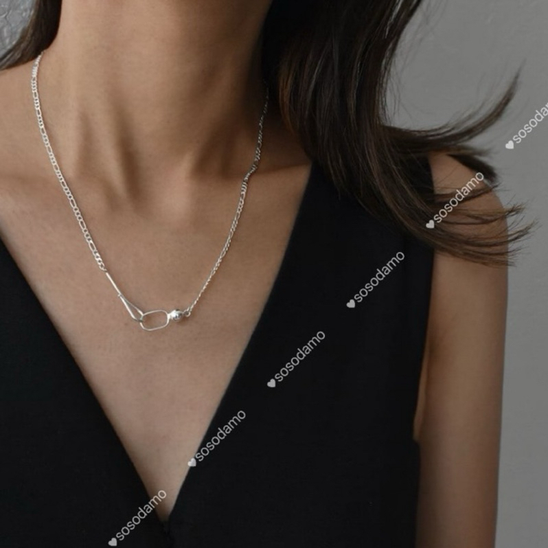 【金色24H出貨】出口日本 S925純銀 松本惠奈風氣質線條項鏈 鎖骨鏈 日牌飾品 配飾 銀飾 | 蝦皮購物