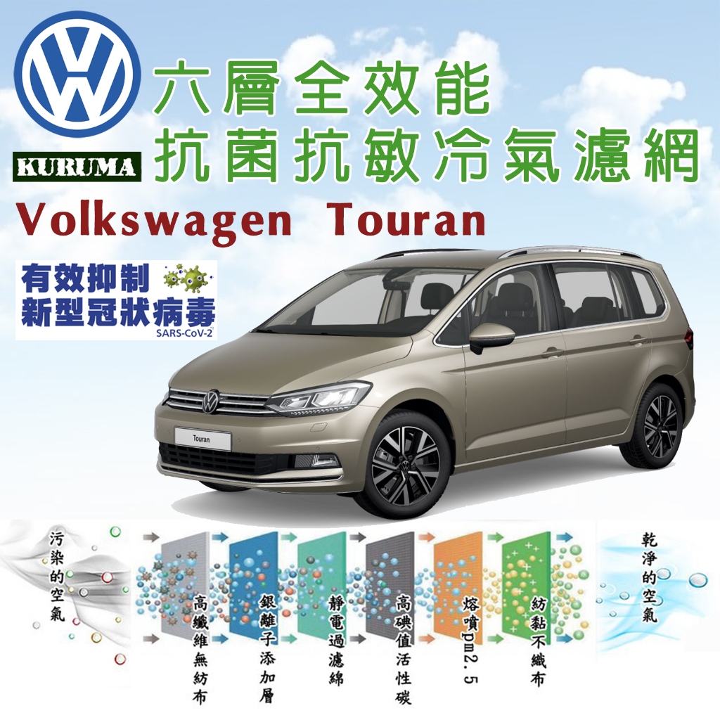 軍規等級 VW 福斯 TOURAN MK2 全效能 抑制病毒 抗菌抗敏 冷氣濾網 空調濾網 | 蝦皮購物