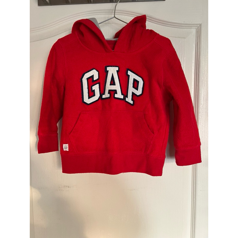 正品Gap熊 連帽刷毛熊帽T 內刷毛 紅/藍兩色 3Y 100cm | 蝦皮購物