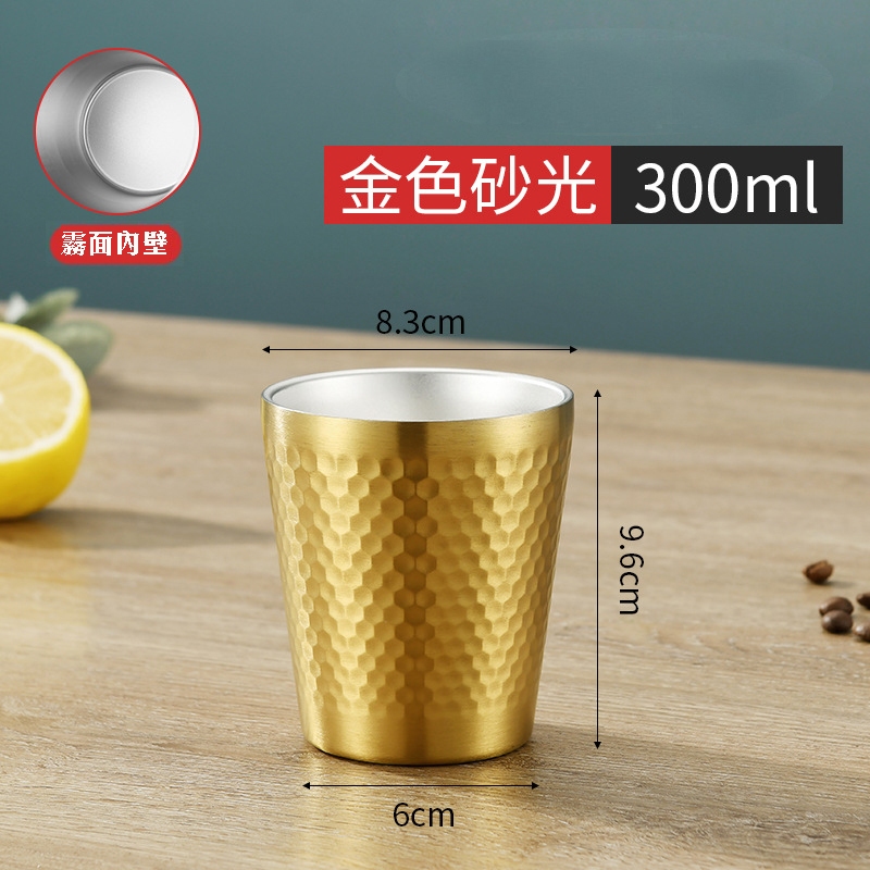 【304雙層不鏽鋼】雙層不鏽鋼杯 不鏽鋼雙層隔熱杯 不鏽鋼杯 不銹鋼杯 口杯 水杯 飲料杯 鋼杯 露營杯 冷飲杯 咖啡杯 | 蝦皮購物