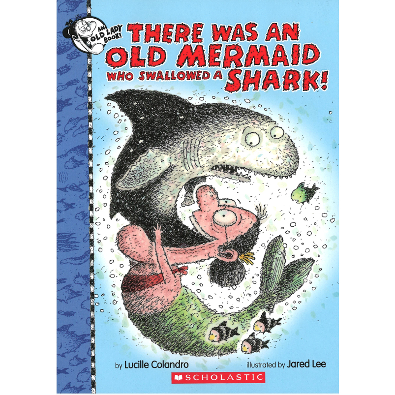 *小愛愛童書*【英文平裝書】There Was an Old Mermaid Who Swallowed a Shark | 蝦皮購物