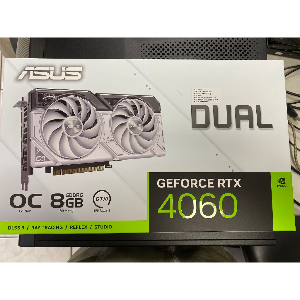 ASUS華碩 DUAL-RTX4060-O8G-WHITE 顯示卡(全新未拆) | 蝦皮購物